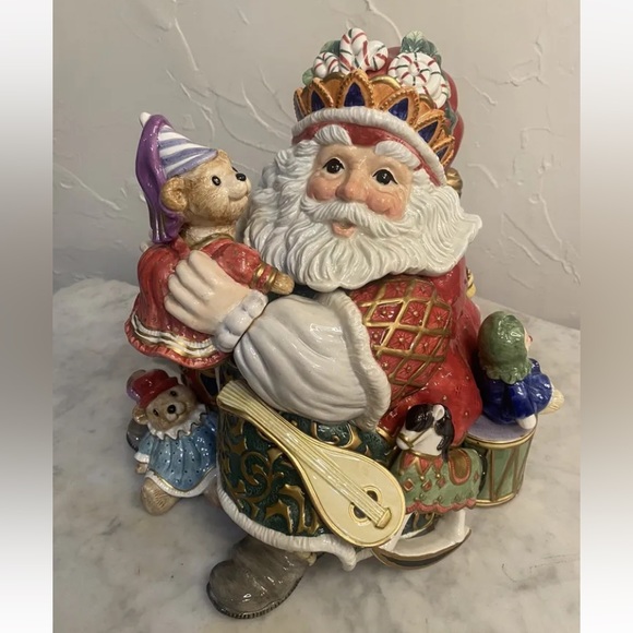 Fitz and Floyd | Holiday | Fitz Floyd Christmas Court Santa Cookie Jar ...